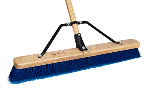 Harper 20201044 24 in. Indoor/Outdoor Dry All-Purpose Push Broom with Dual Bristles, for Dust, Gravel, Debris