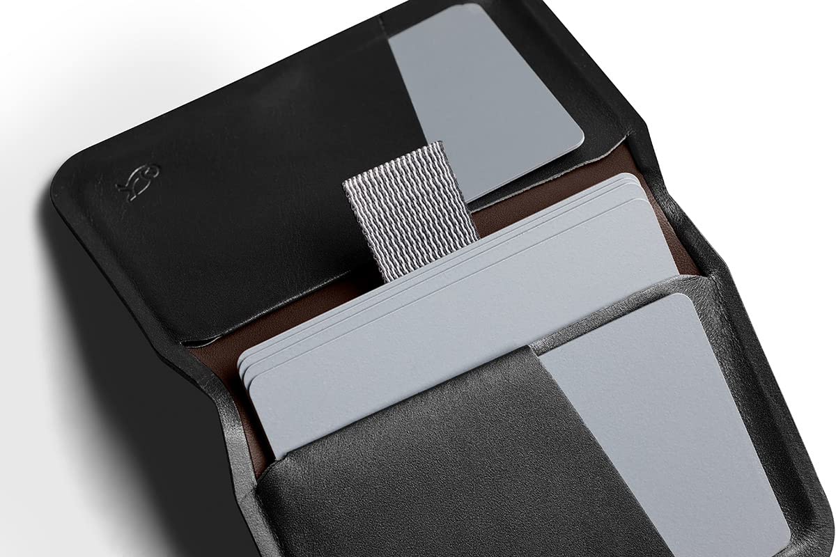 Bellroy Apex Slim Sleeve (Slim Bifold Leather Wallet, RFID Protected) - Raven