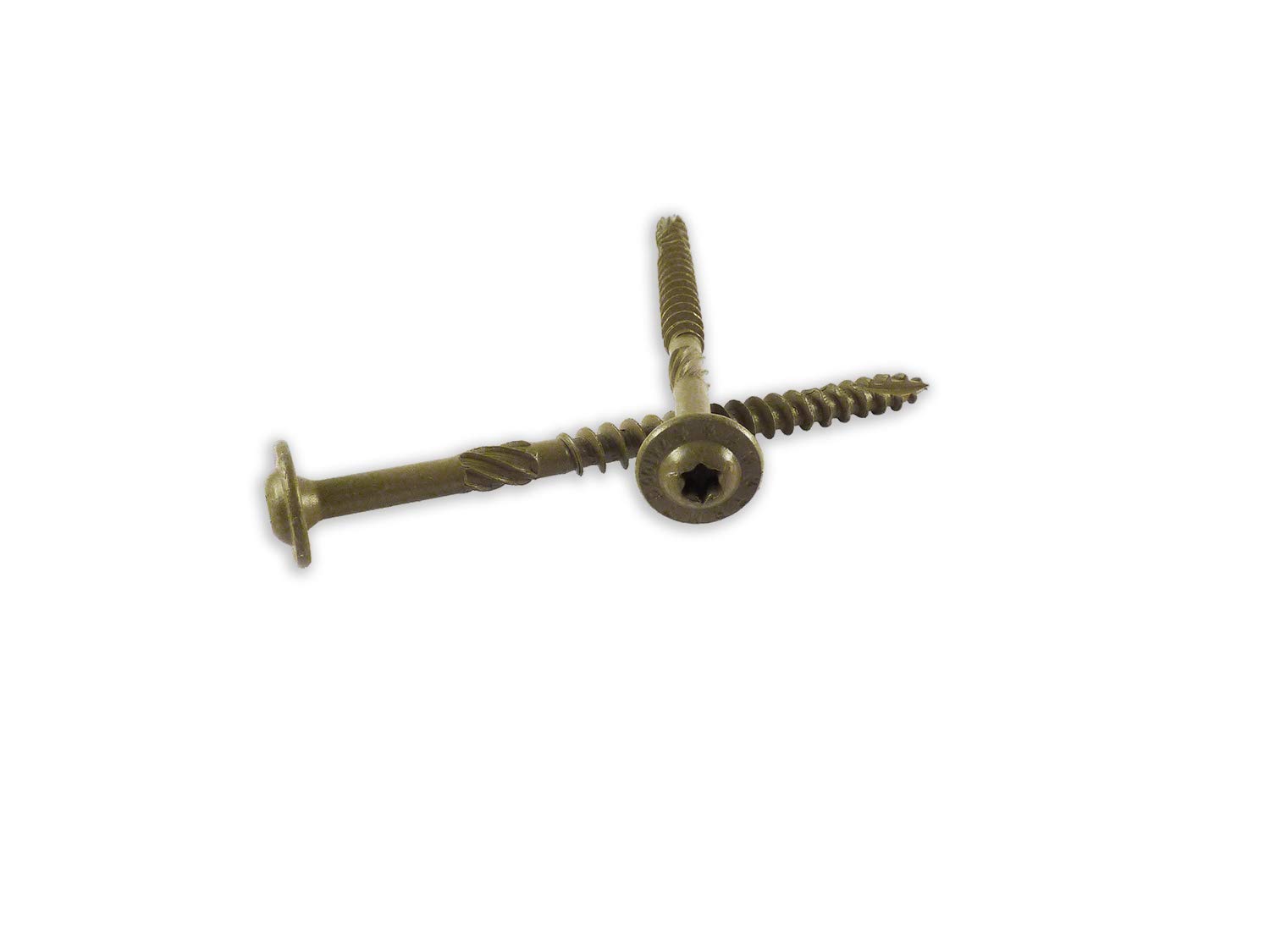 WoodPro Fasteners ST38X10-25PC 3/8-Inch by 10-Inch Length Round Washer Head Exterior Wood Screws, 25-Pack , Gold