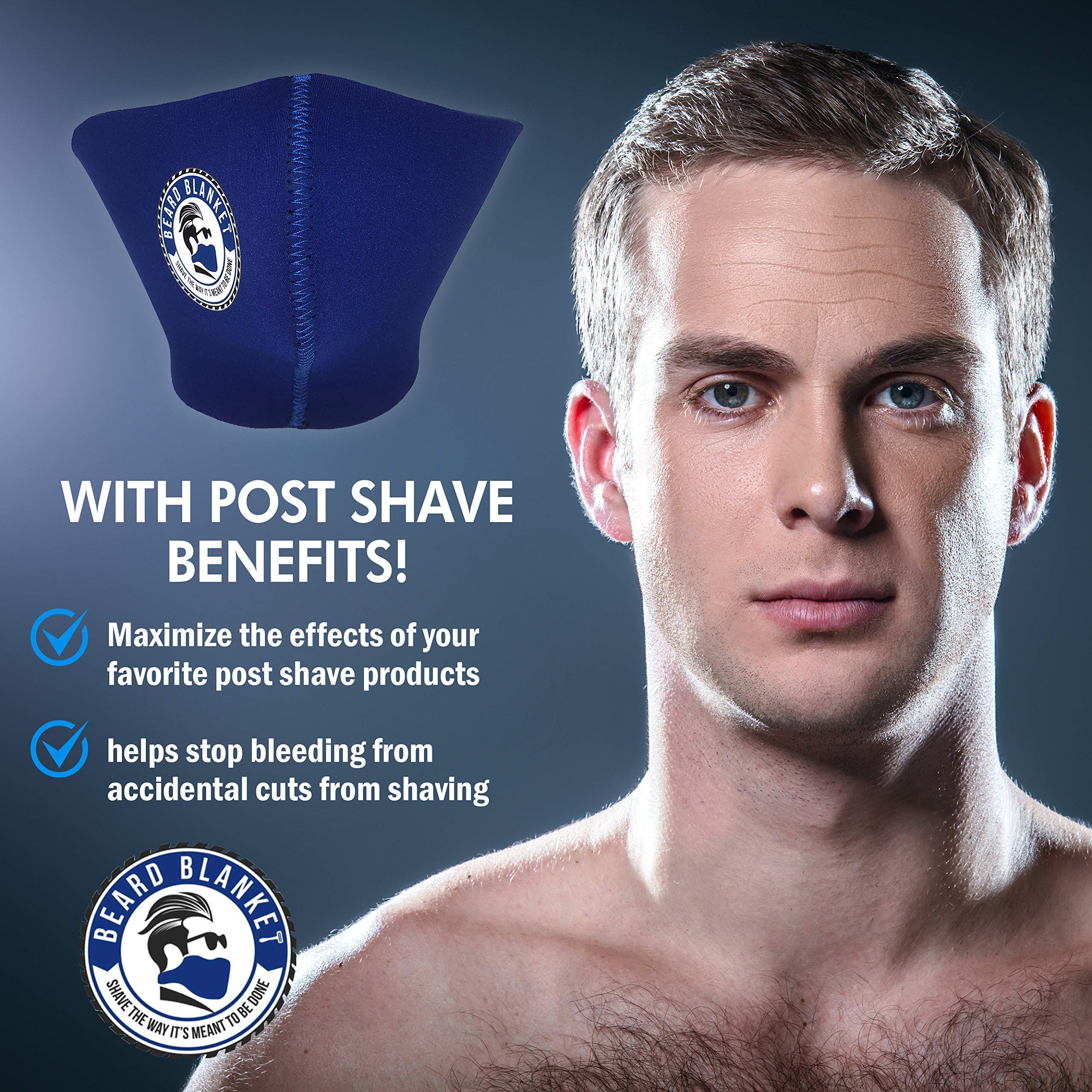 Beard Blanket - Ingrown Hair Treatment Mask for Men - Men’s Beard Shaving Solution, Razor Burn Remover, Bump Stopper - Aftershave & Preshave Bumps Patrol- Men’s After Shave, PreShave Beard Maintenance