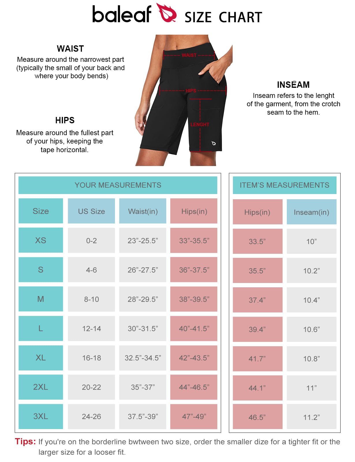BALEAF Women's 10" Bermuda Long Shorts Running Athletic Shorts High Waisted Casual Summer Knee Length Black Size L