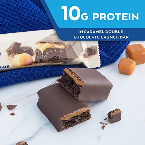 Atkins Caramel Double Chocolate Crunch Snack Bar, Protein Snack, High in Fiber, 2g Sugar, Keto Friendly, 5 Count