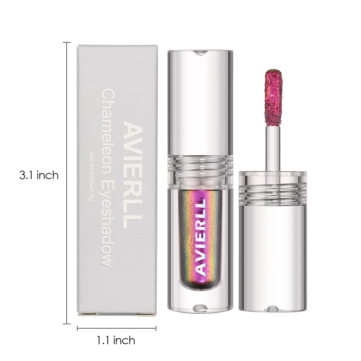 AVIERLL Chameleon Eye shadow Diamond Glitter Liquid Eye shadow Stick Highly pigmented metallic Eye shadow Sparkling gradient Color Long-lasting Makeup all day long (Chameleon Eyeshadow #02)