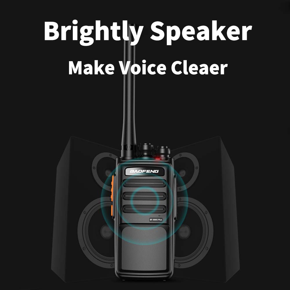 Baofeng Walkie Talkies, BF-888s Plus Two-Way Radios Walkie Talkie Fast USB-Charging Long Range Walky Talky for Adults with Earpieces and Mic (Black,4 Packs)