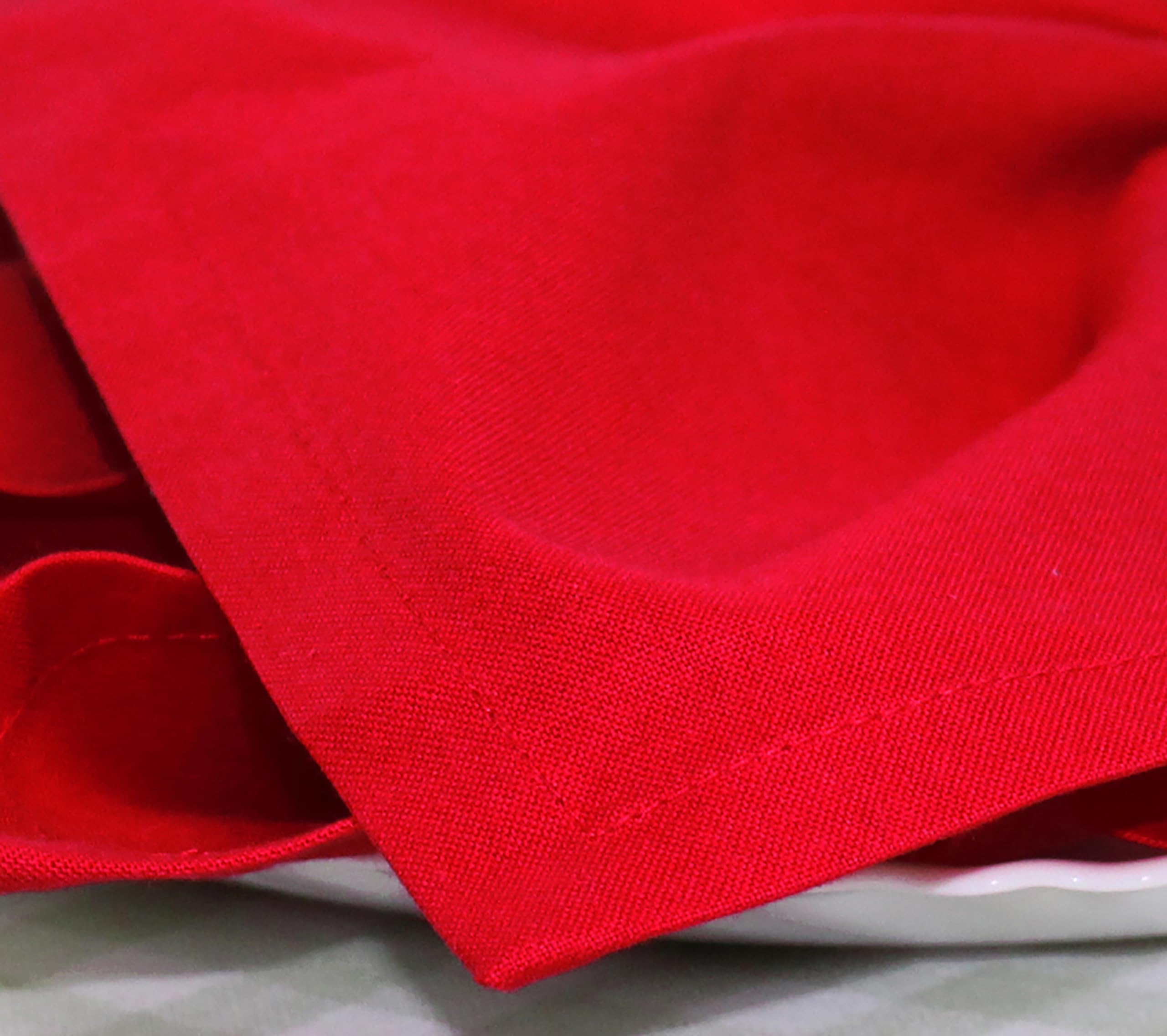 COTTON CRAFT Christmas Red Napkins -12 Pack 100% Cotton Dinner Napkins - All Year Xmas Fall Thanksgiving Celebration Party Gift Holiday Table Napkin - Soft Washable Reusable Cloth Napkin -18x18