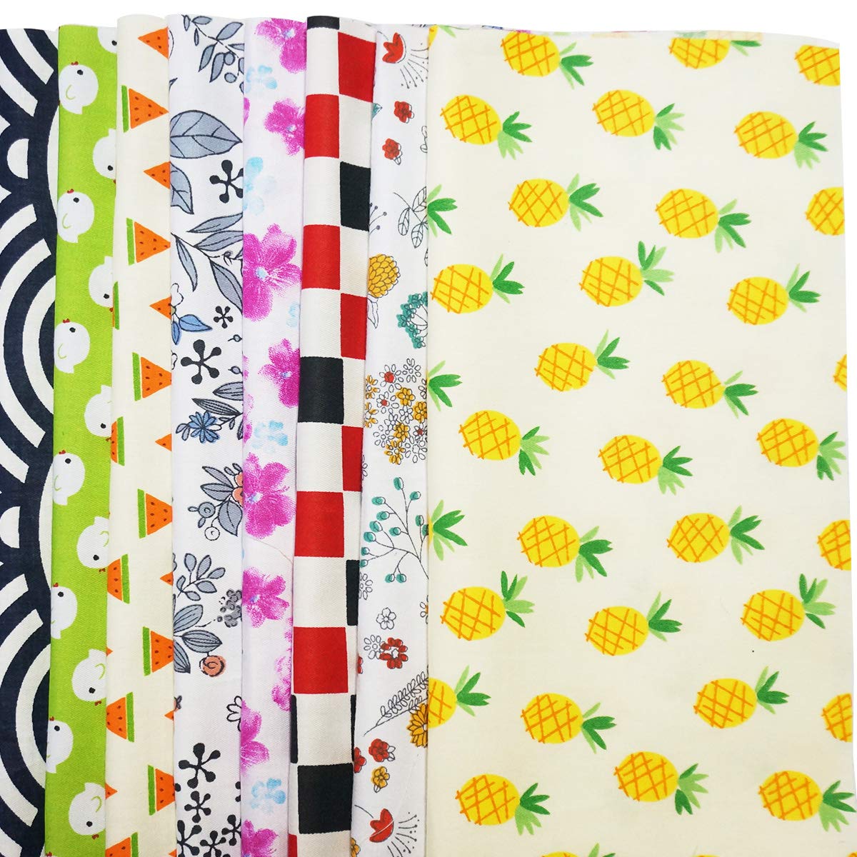 Cotton Fabric Squares Misscrafts 25pcs 30 x 30cm Quilting Fabric Bundle Patchwork Pre-Cut Quilt Squares for DIY Sewing Scrapbooking Quilting Dot Pattern