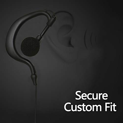 BAOFENG Walkie Talkie Earpiece with Mic 2 Pin K Port Headset UV-5R BF-F8HP 5RM UV-21R UV-5G Plus GM-5RH K5PLUS AR-152 UV-17R BF-888S GM-15PRO UV-S9 Plus Etc (10Pack)
