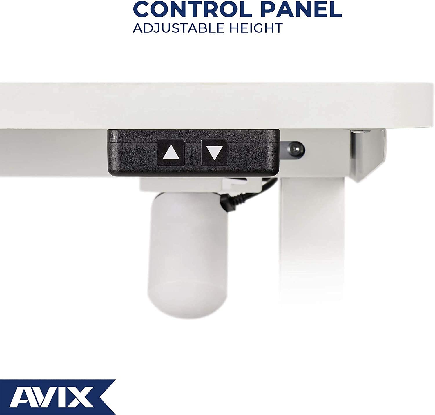 AVIX Whole Piece Electric Standing Desk, 48 x 24 Inches Height Adjustable Desk, Sit Stand Desk Home Office Desks, White