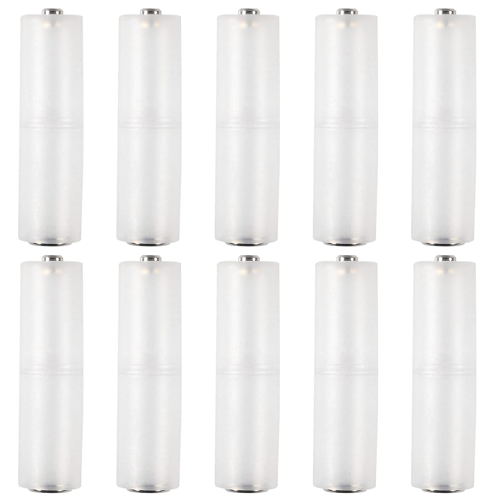 Coliao 10pcs AAA to AA Battery Adapter AAA to AA Battery Converter Holder Battery Adapter Converter for AAA to AA Battery Clear Color