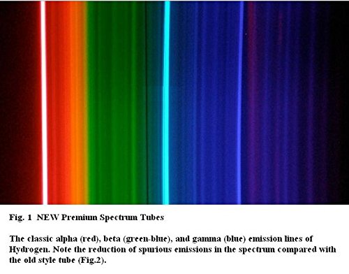 Premium Spectrum Tube, Standard Length, Hydrogen Gas, 26cm