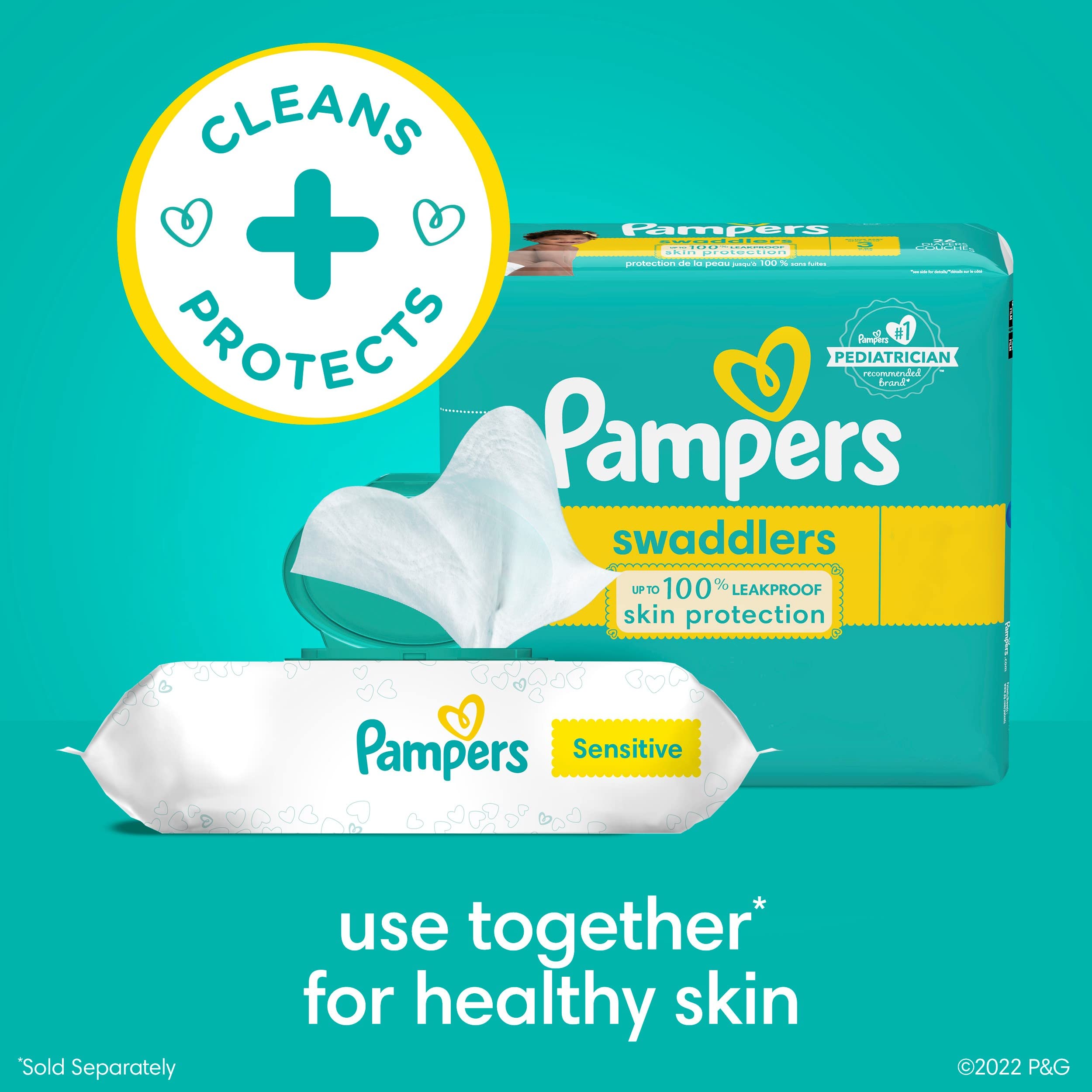 Pampers Baby Wipes Sensitive 1X, 56 Count