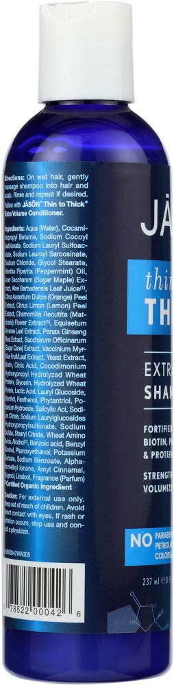Jason Thin-To-Thick Extra Volume Shampoo 8 oz (Pack of 3)