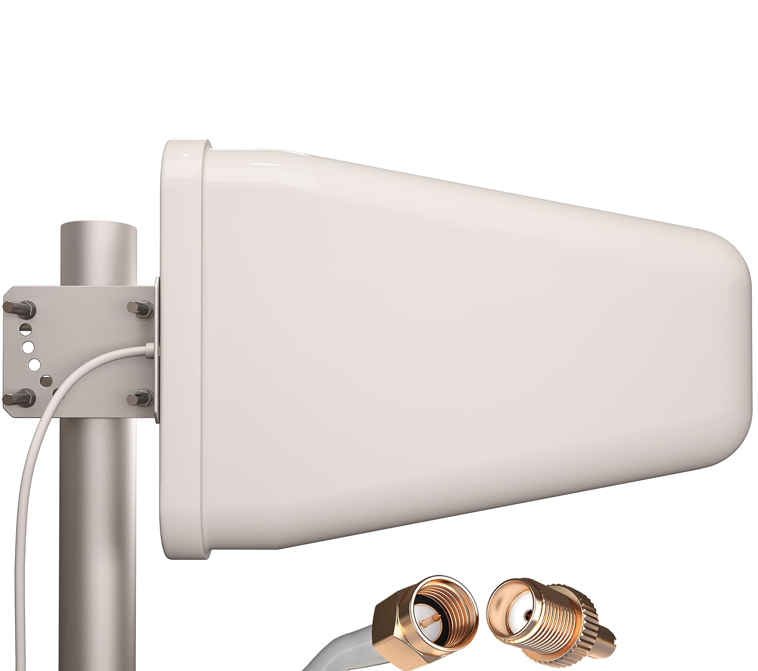 Yagi Directional Antenna 3G/4G/LTE 9dBi 806MHz-960MHz and 1.7-2.5GHz 2FT Cable w/ 2FT SMA Male Cable to TS-9 Adapter - Cell Phone Signal Log Periodic Cellular - Tupavco TP514