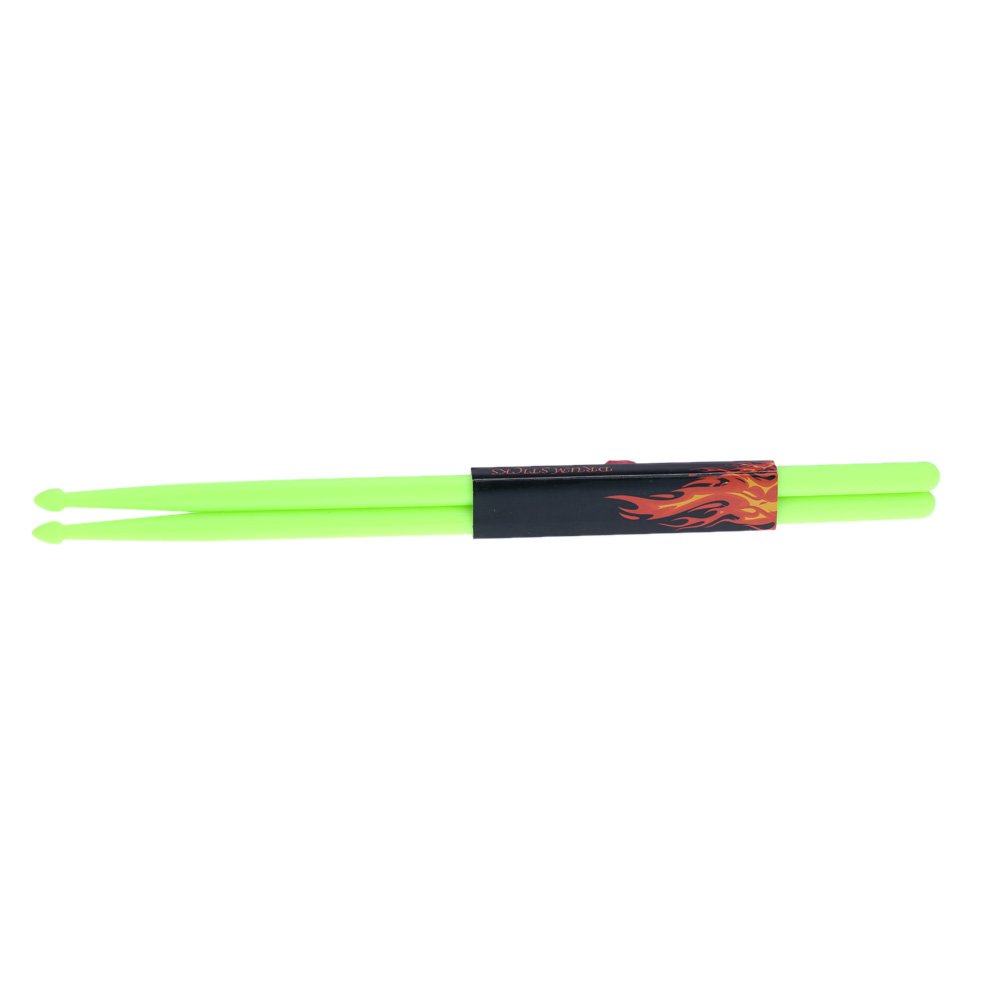 Andoer Pair of 5A Drumsticks Stick with Lightweight Nylon for Drum Set Green