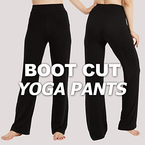 FELEMO Womens Tummy Control Athletic Yoga Pants for Women Plus Size Loose Fit Elastic High Waist Yoga Sweatpants Non See-Through Butt Lifting Pants Workout Pants Comfy Lounge Pants, Black XL
