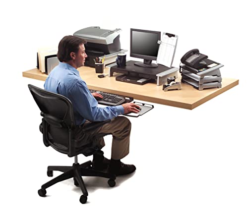 Fellowes Office Suites Adjustable Keyboard Tray (8031301),Black/Silver, 2"" x 30.3"" x 13.9"""