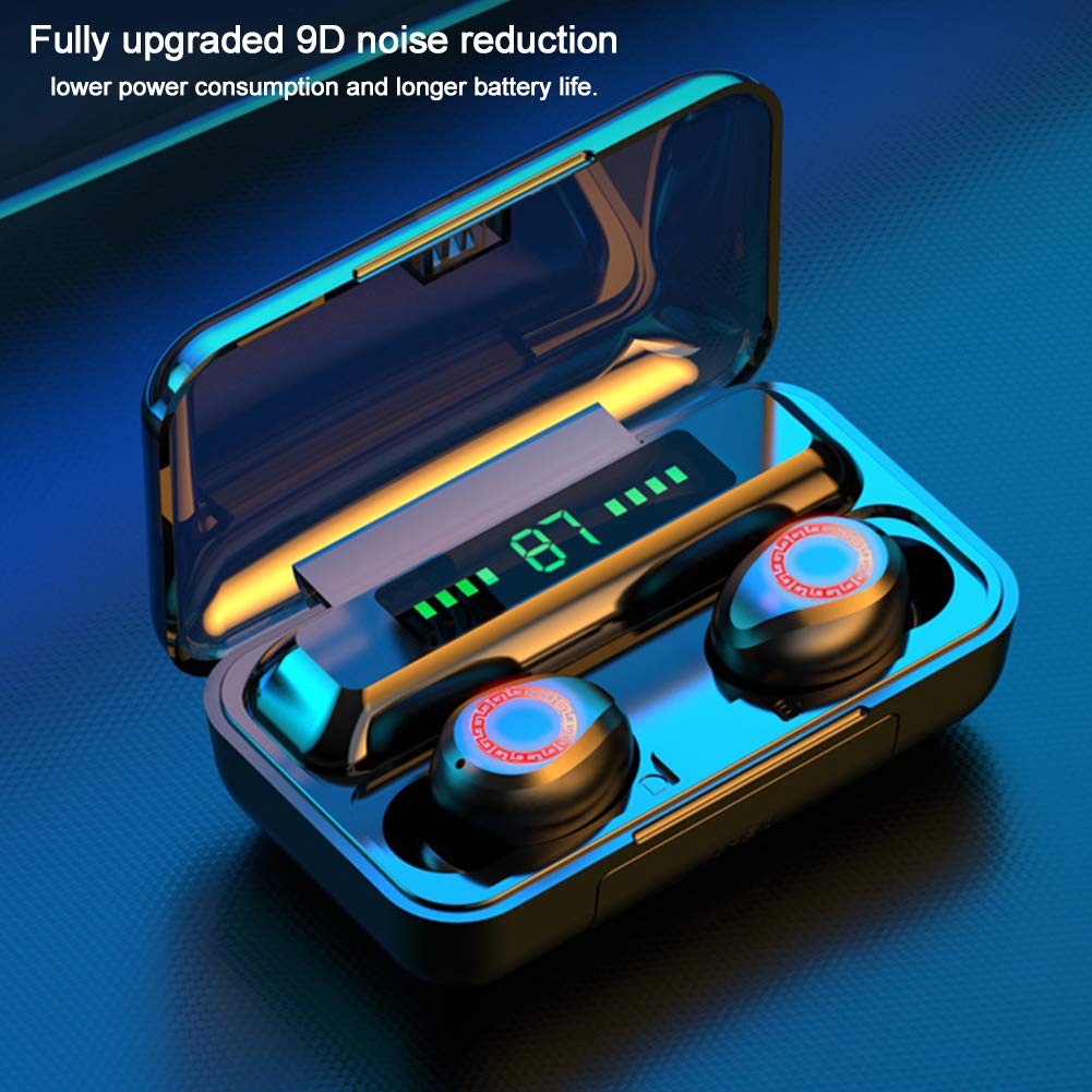 Bluetooth5.0 Earbuds, Upgrade Dust Plug Wireless Bluetooth Earbuds, Wireless InEar Earphones, Gaming Fitness for Music Hearing(S12 Black)