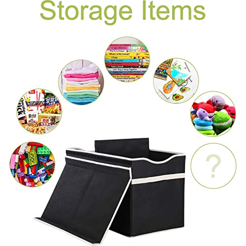 YOLOXO 2 PackToy Box Chest, Collapsible Sturdy Storage Bins with Lids, Extra Large Kids Toy Storage Organizer Boxes Bins Baskets for Kids, Boys, Girls, Nursery Room, Playroom, Closet
