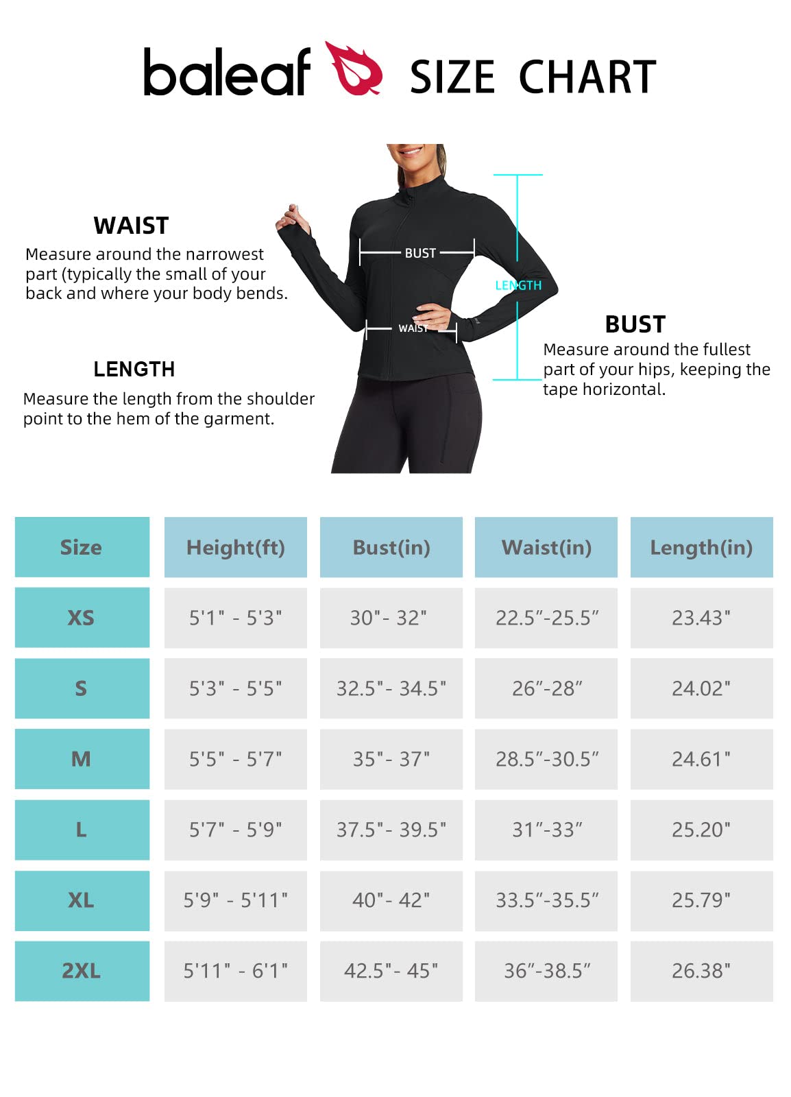 BALEAF Women's Running Jackets Full Zip Slim Fit Quick Dry Athletic Workout Track Lightweight Thumb Holes Pockets Black L