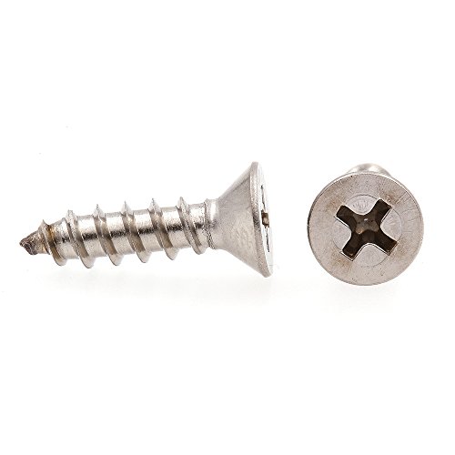 Prime-Line 9017021 Sheet Metal Screw, Self-Tapping, Flat Head Phillips, #10 X 3/4 in, Grade 18-8 Stainless Steel, Pack of 100