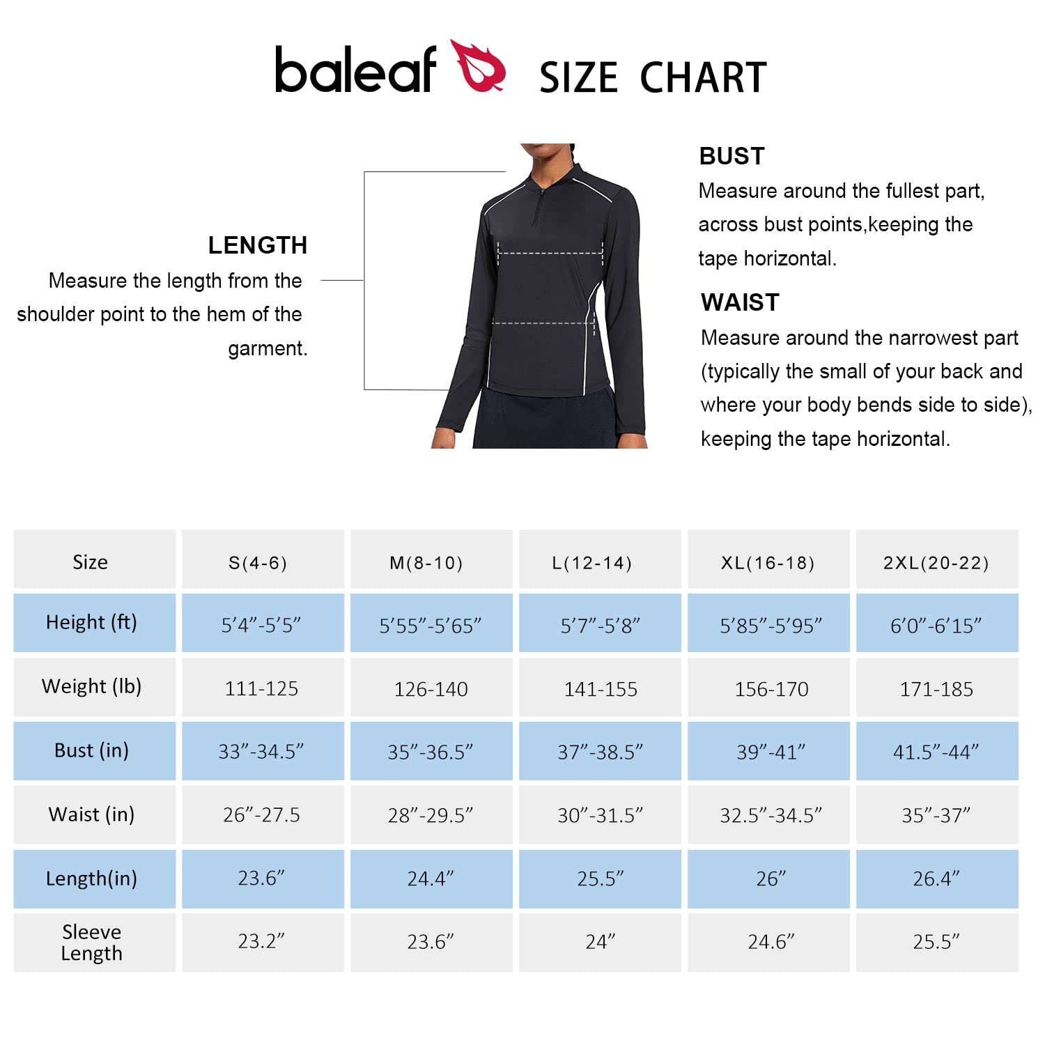 BALEAF Women's Tennis Shirts Golf Shirts Long Sleeve Moisture Wicking 1/4 Zip UPF50+ Active Tops Mist Purple M