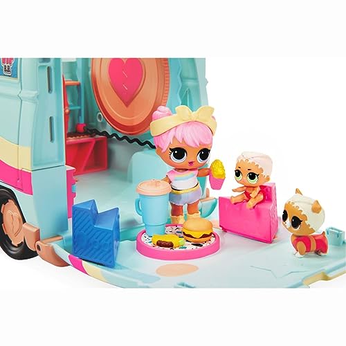 L.O.L. Surprise! 5-N-1 Grill & Groove Camper Fully-Furnished Playset with Multiple Surprises β Great Gift for Kids Ages 4+, Multicolor, 580645