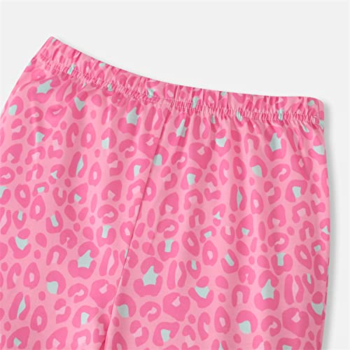 L.O.L. Surprise! Girls 2 Piece Outfits Tie Knot Long Sleeve Tee Top and Heart Pink Bell Bottom Flared Pants Set Black 5-6 Years