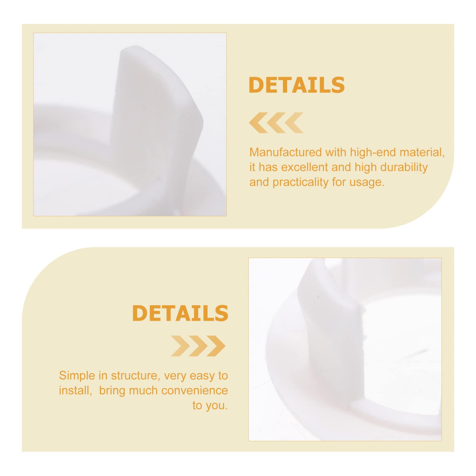 Cabilock 60Pcs washbasin overflow hole kitchen sink overflow ring strainer for sink bath tub accessories sink strainers sink overflow hole cover bath sink round plastic white bathroom basin
