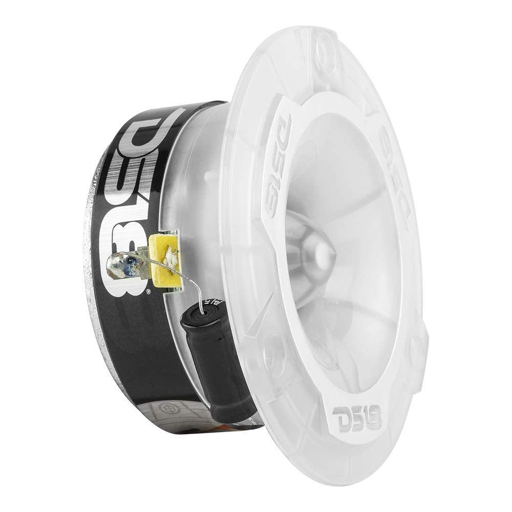 DS18 PRO-TW1L 3.8" RGB Aluminum Super Bullet Tweeter - 1" Voice Coil, Polycarbonate Body and Bullet, 400W Max, 200W RMS, 4 Ohms, Built in Crossover - PRO Tweeters are The Best - 2 Speakers