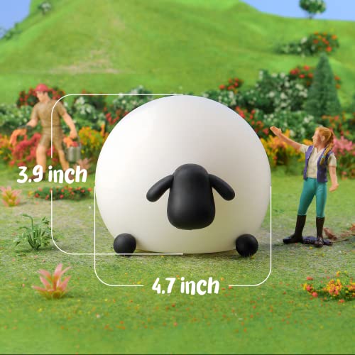 WakeCreator Cute Little Sheep Night Light for Kids with 3 Levels of Brightness Adjustment,USB-C Rechargeable LED Night Light & Tap Control,Cute Lamp,Night Lamp,Aesthetic Lamp