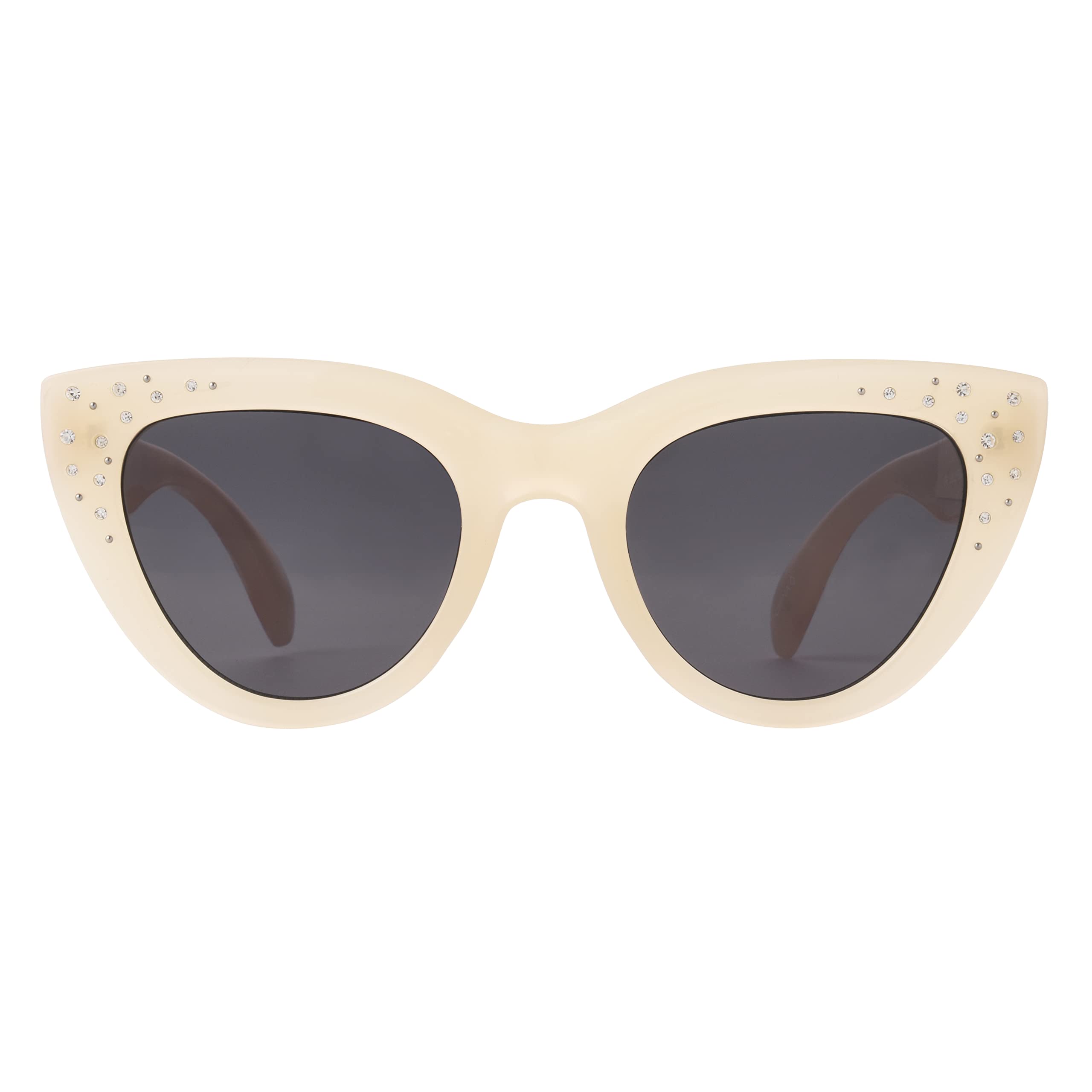Betsey Johnson Women's Pin Up Sunglasses Cateye, Black/Rainbow Snakeskin, 52mm