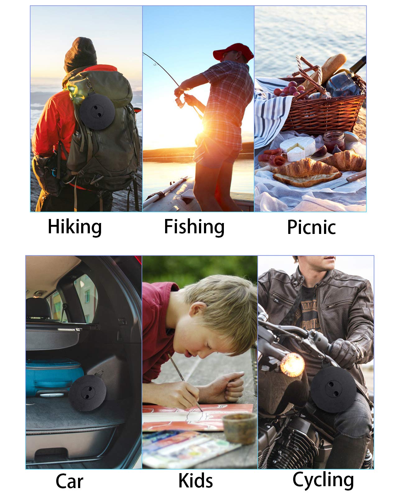 Arcwares Portable Charging Stool with Power Bank and USB Nightlight, Collapsible Retractable Folding Camping Stool Seat for Indoor Outdoor, 4400 mAh Charger for iPhone Android