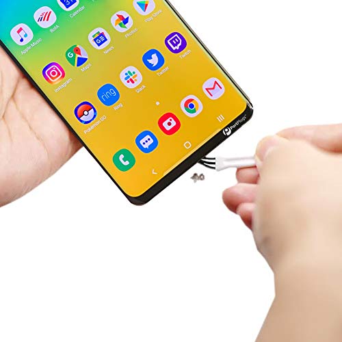 PortPlugs USB C Dust Plug Set (5 Pairs) Compatible with Samsung Galaxy, Note, Pixel, Android Cell Phones, MacBook & More, Type-C Covers w/Headphone Plugs and Cleaning Brush (Black)
