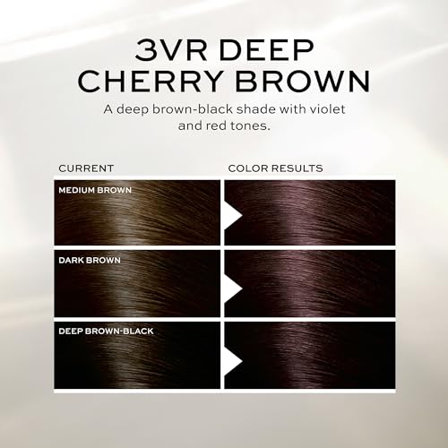 John Frieda Deep Cherry Brown 3VR Permanent Foam Hair Color, 1 Application