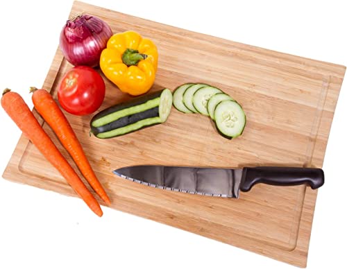 Professional Serrated Chef's Knife 8 Inch Surgical Stainless - Never Needs Sharpening