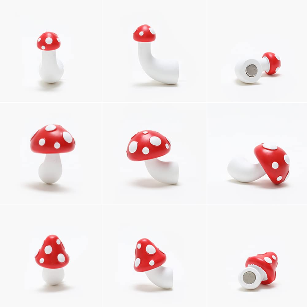 BETYMAO 3PCS Mushroom Fridge Magnet Magnetic Resin Refrigerator Magnets Creative 3D Cartoon Refrigerator Magnets Stickers for Whiteboard Door Decorative