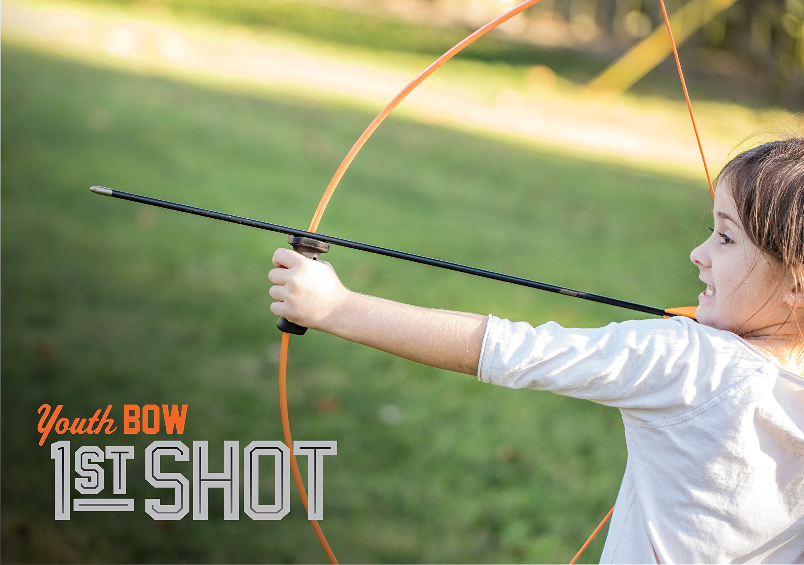 Bear Archery 1st Shot Bow Set for Youth, Ambidextrous, Flo Purple