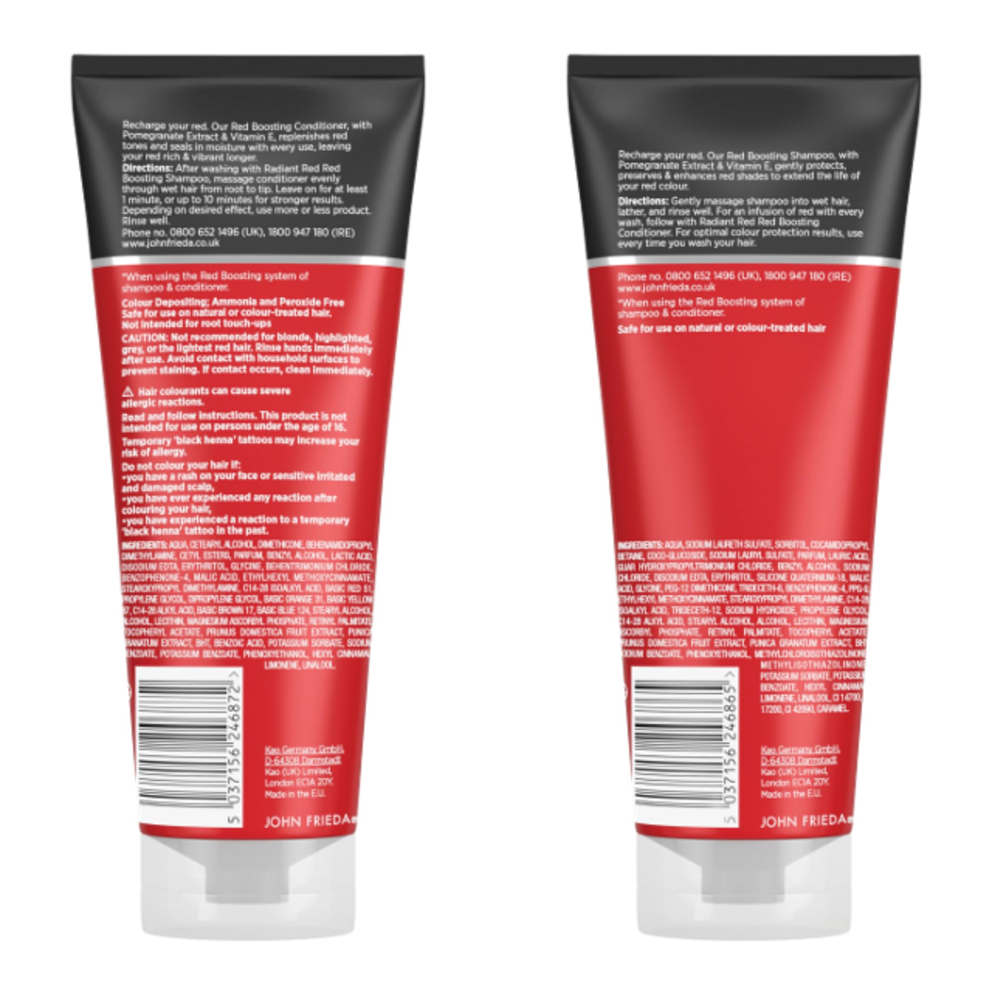 John Frieda Radiant Red Colour Protecting, Shampoo and Conditioner Pack,8.3 oz Each