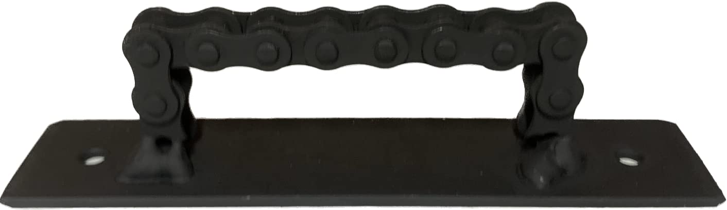 Bike Chain Drawer Pull Or Cabinet Handle Square (3, Black)