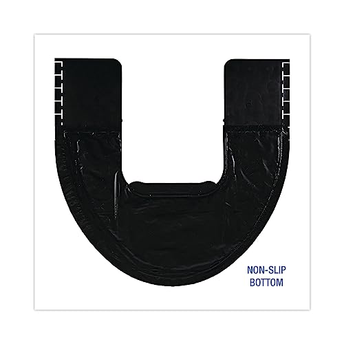 Boardwalk CMBB Commode Mat 2.0, Absorbant, Rubber, 22 x 22, Black, 6/Carton