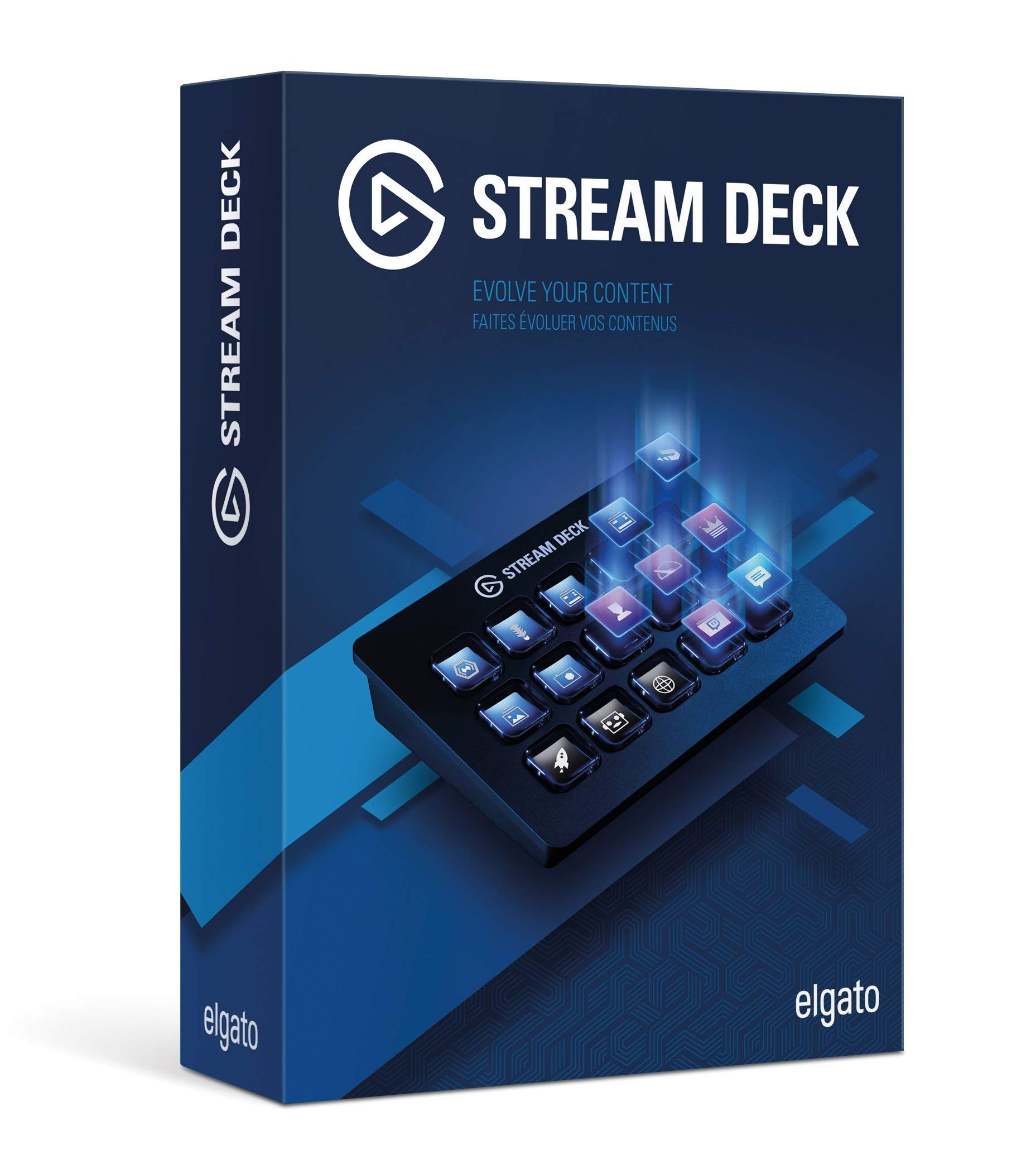Elgato Stream Deck - Live Content Creation Controller with 15 Customizable LCD Keys, Adjustable Stand, for Windows 10 and macOS 10.11 or Later (Renewed)