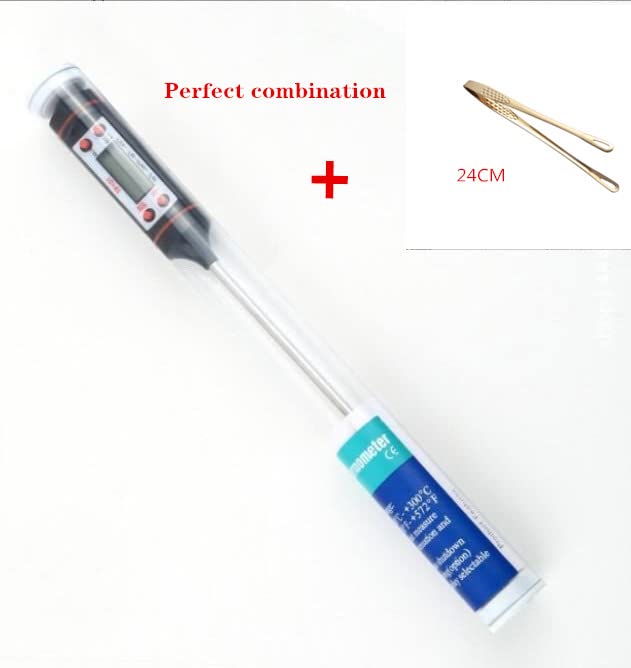 BBQ Thermometer. Digital Meat Thermometer for Cooking, Instant Read Meat Thermometer with Probe, Waterproof Digital Food Probe for Kitchen, Outdoor Grilling and BBQ! (Send Barbecue Tongs)