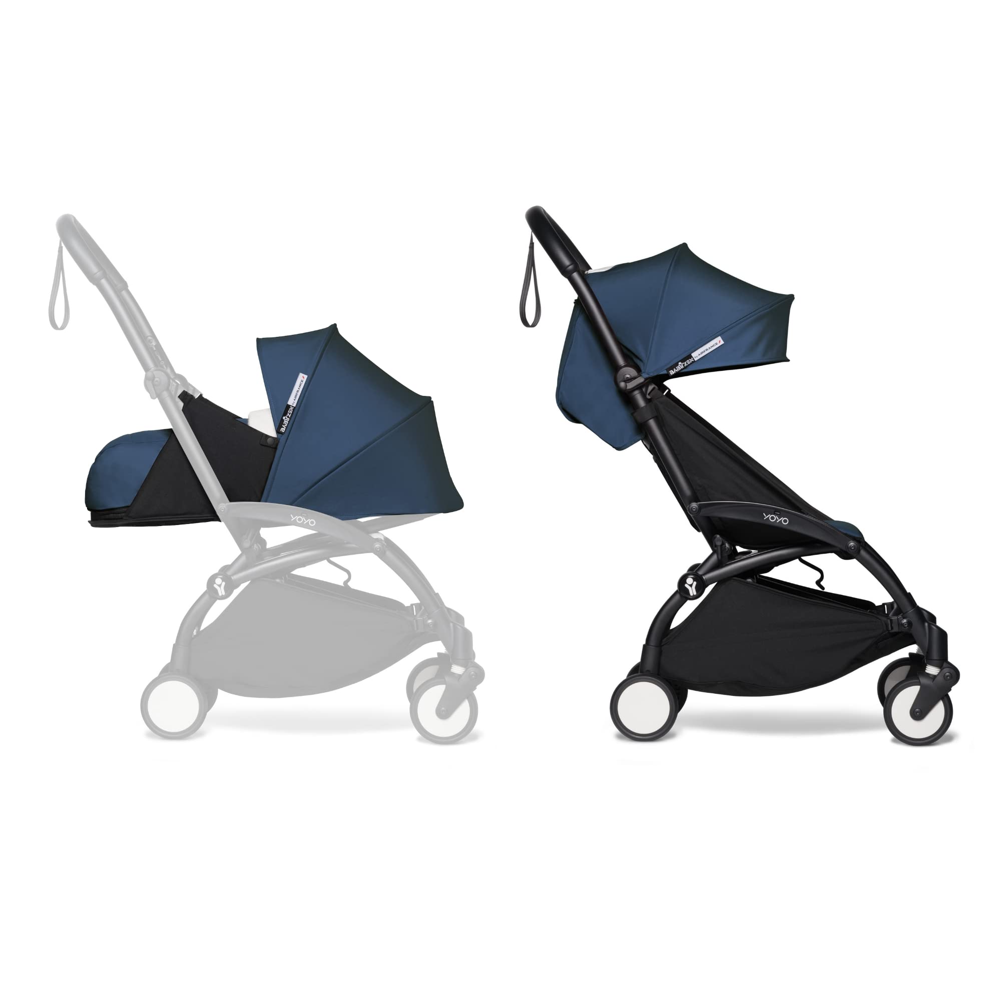 BABYZEN YOYO2 Stroller & 0+ Newborn Pack - Includes Black Frame, Aqua 6+ Color Pack & Aqua 0+ Newborn Pack - Suitable for Children Up to 48.5 Pounds