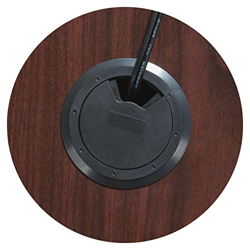 Lorell Bow Front Desk Shell, 72 by 36 by 29-1/2-Inch, Mahogany