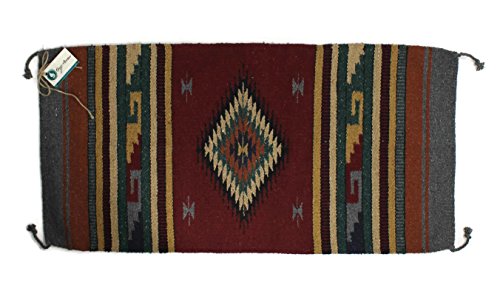 Onyx Arrow Southwest Décor Area Rug, 20 x 40 Inches, Center Diamond Burgundy/Black