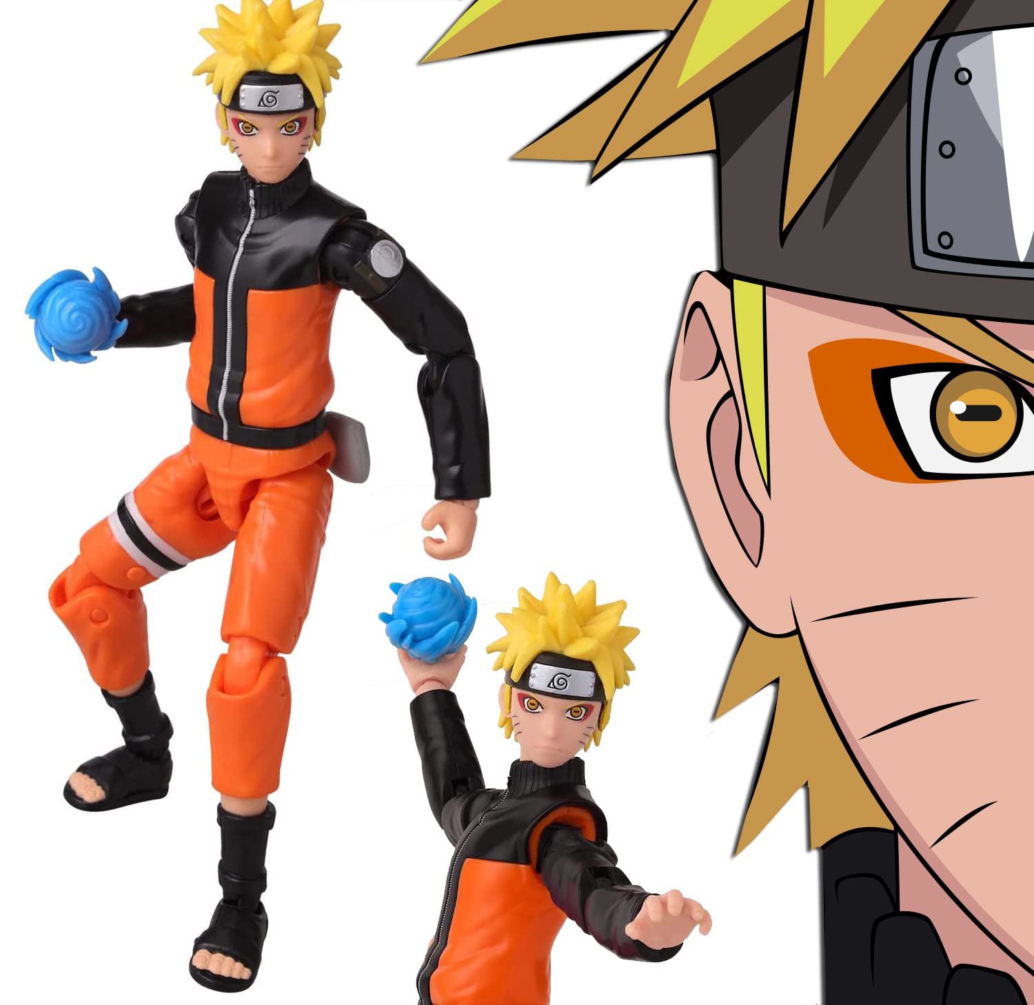 Bandai Naruto Anime Heroes Naruto Uzumaki Naruto Sage Mode Toy Action Figure Toy Bundle with 2 My Outlet Mall Stickers