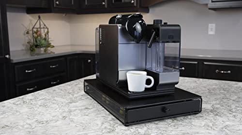 Nifty Large Nespresso Original Line Capsule Drawer – Black, 60 Capsule Pod Pack Holder, Non-Rolling Sliding Drawer, Under Coffee Storage Solution, Office or Home Kitchen Coffee Bar Organizer