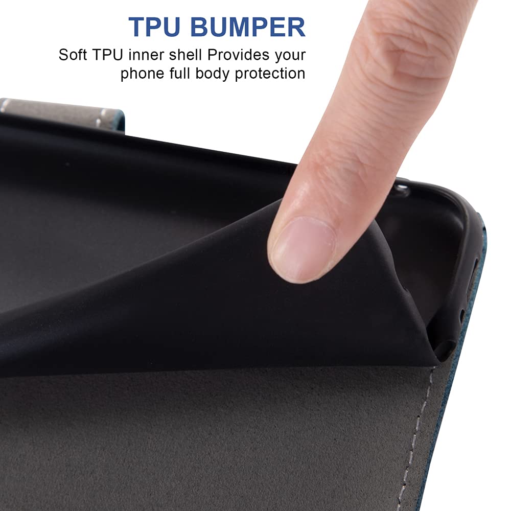 Asuwish Compatible with Xiaomi Redmi Note 7/7Pro Wallet Case and Tempered Glass Screen Protector Flip Cover Credit Card Holder Stand Cell Accessories Phone Case for Redme Note7 Pro 7s Women Men Black