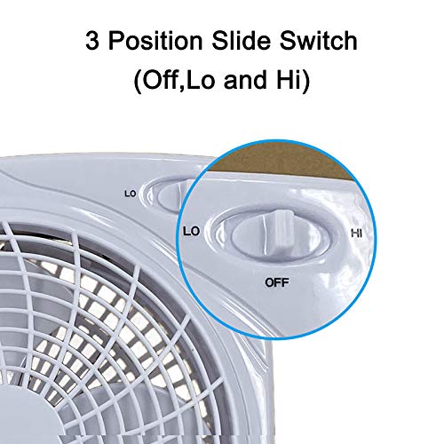 Optimus F-1022 10" Electric Fan, White