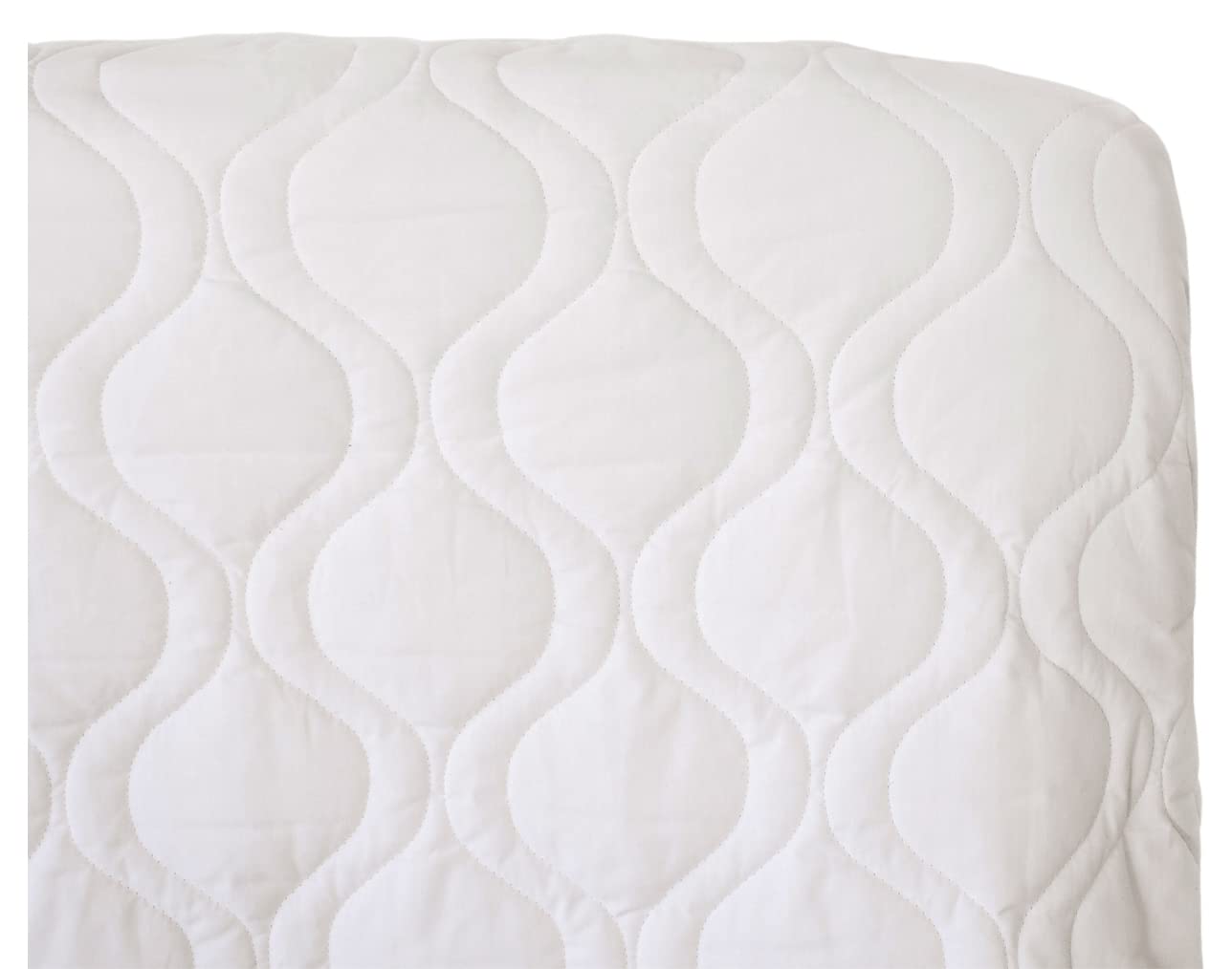 SheetWorld Quilted Fitted Square Play Yard Mattress Pad 38 x 38 for Joovy Room, Solid White, Made in USA